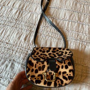 J. Crew | Bags | Leopard Print Leather Mini Bag | Poshmark